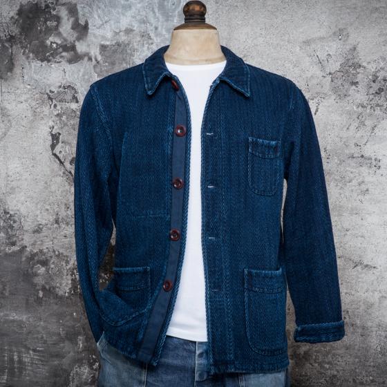 veste de travail - BOURGERON SASHIKO - fleurs de bagne