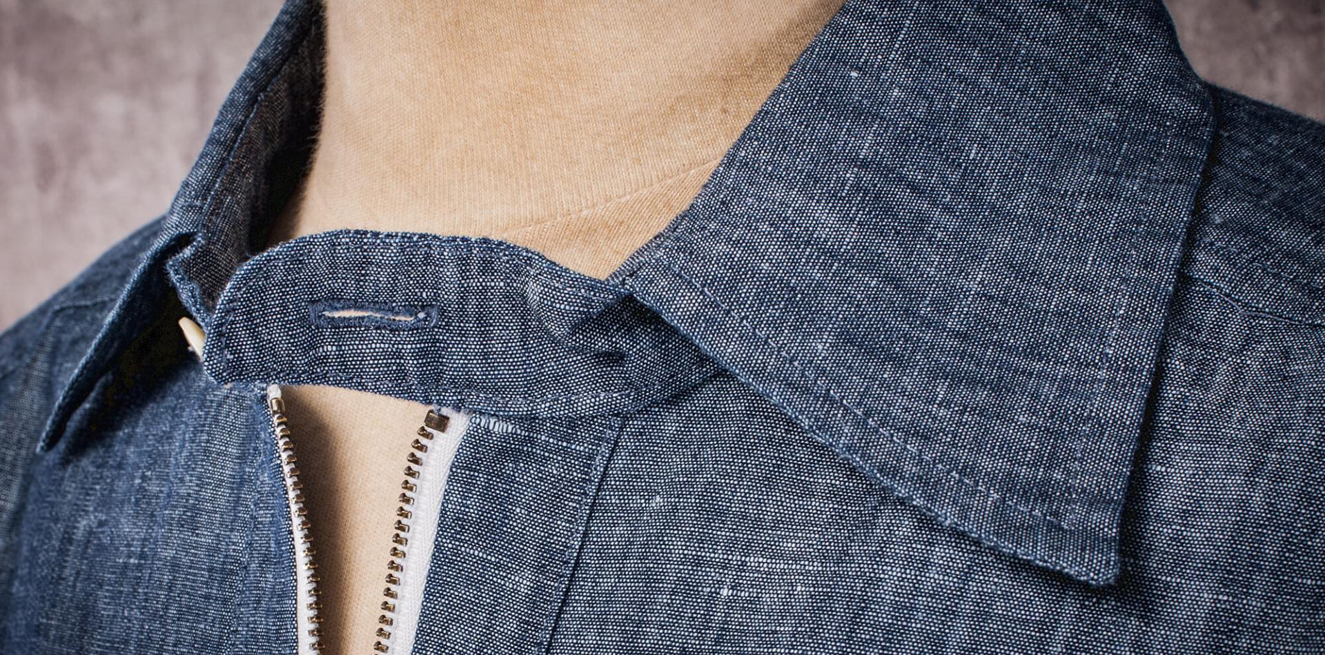 LA CHEMISE "WORKER ZIP" CHAMBRAY